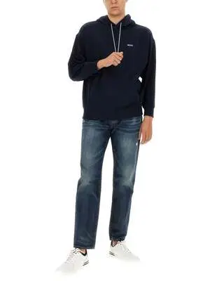 BOSS Sweatshirt With Logo And Zip-up Front