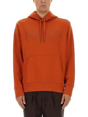 BOSS Logo Hoodie - Orange