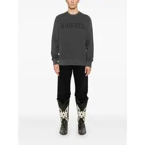 GOLDEN GOOSE Cotton Distressed Logo Sweatshirt