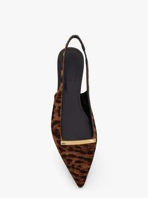 TOD'S Pony Leather Pointed Toe Ballerinas