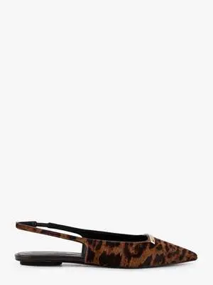 TOD'S Pony Leather Pointed Toe Ballerinas - Multicolor