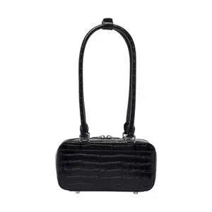 SELF-PORTRAIT Croc Effect Leather Mini Shoulder Bag