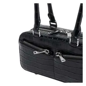 SELF-PORTRAIT Croc Effect Leather Mini Shoulder Bag
