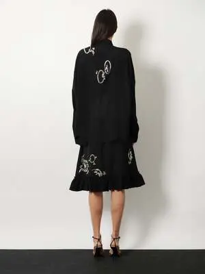 Dries Van Noten Rhinestone Embellished Oversize Shirt