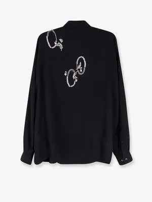 Dries Van Noten Rhinestone Embellished Oversize Shirt