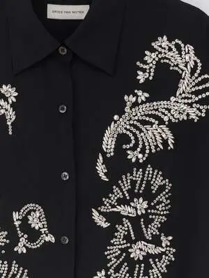 Dries Van Noten Rhinestone Embellished Oversize Shirt