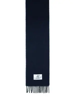Marni Marni Dark Blue Brushed Alpaca Blend Scarf Men Blue