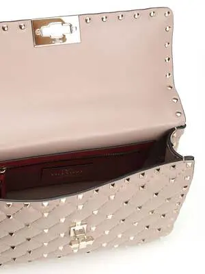 Valentino Garavani Rockstud Spike Medium Chain Bag - Cream