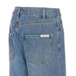 SELF-PORTRAIT Rhinestone Embellished Straight-leg Jeans