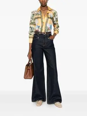 Gucci Silk All-over Landscape Print Shirt