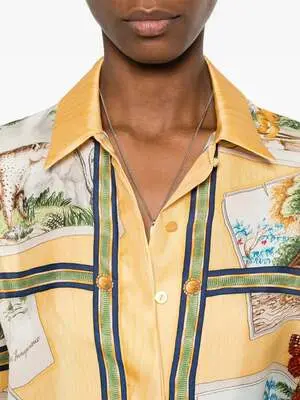Gucci Silk All-over Landscape Print Shirt