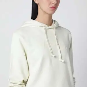 A.p.c. Ecru Cotton Logo Print Hoodie