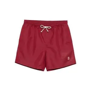 Brunello Cucinelli Swim Shorts With Drawstring - Red