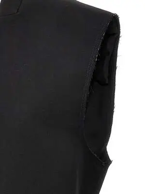 JIL SANDER Two-material Long Vest With Removable Belt