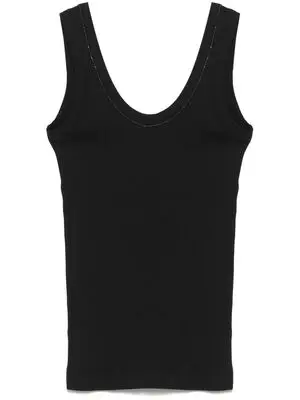 Brunello Cucinelli Cotton Ribbed Tank Top - Multicolor