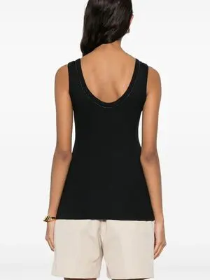 Brunello Cucinelli Cotton Ribbed Tank Top - Multicolor