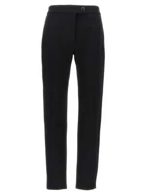 FERRAGAMO Stretch Wool Skinny Leg Pants - Black