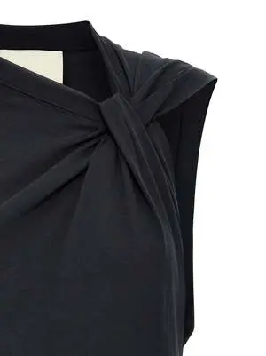 Isabel Marant Étoile Nayda Knotted Cotton Top - Black