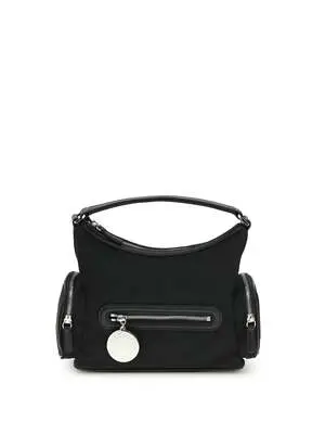 Stella McCartney Dartmoor Shoulder Bag With Metallic Finish - Black