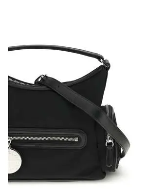 Stella McCartney Dartmoor Shoulder Bag With Metallic Finish - Black