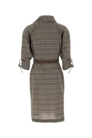 Burberry Embroidered Stretch Wool Dress