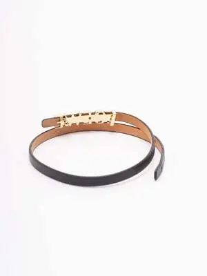 Loewe Double Wrap Bracelet With Embossed Logo