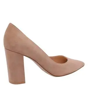 GIANVITO ROSSI Piper Suede Block Heel Pumps