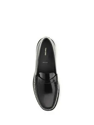 TOM FORD Polished Leather Loafers
