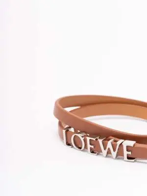 Loewe Double Wrap Bracelet With Logo Detail