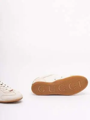 Gucci Calf Leather Lace-up Sneakers