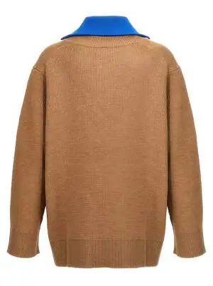 JIL SANDER Wool Blend Half-zip Sweater