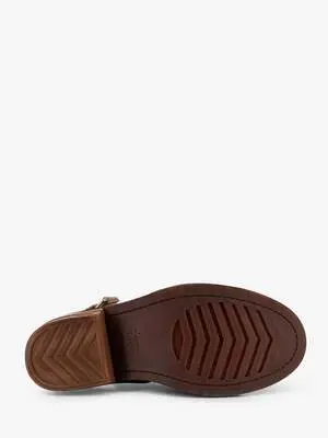 Miu Miu Leather Sabot Sandals With Front Logo And Adjustable Strap - Multicolor