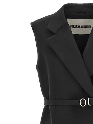 JIL SANDER Double-breasted Wool Vest