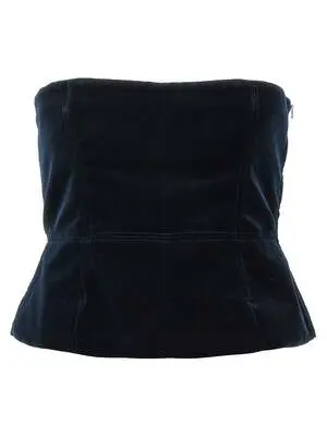 TOM FORD Velvet Strapless Top - Blue