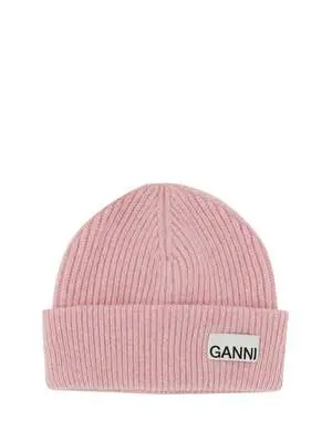 GANNI Beanie Hat - Pink