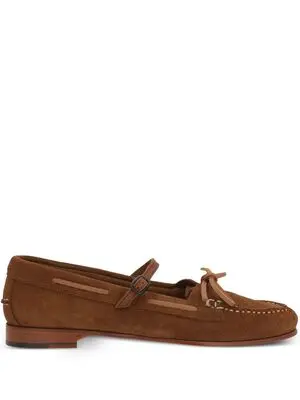 Hereu Lorea Suede Leather Mary Jane Loafers - Multicolor