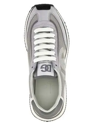 Dolce & Gabbana Suede And Mesh Dg Cuschion Sneakers - Gray