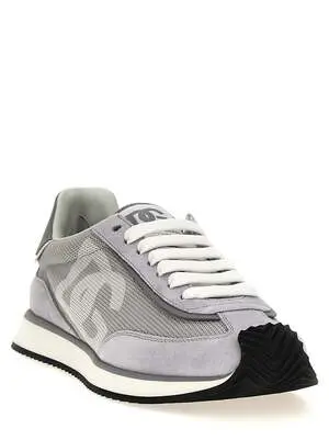 Dolce & Gabbana Suede And Mesh Dg Cuschion Sneakers - Gray