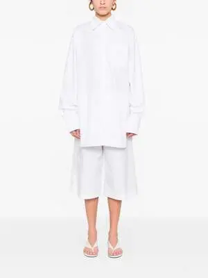 Sportmax Cotton Shirt With Classic Collar And Button Up Closure