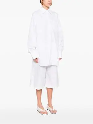 Sportmax Cotton Shirt With Classic Collar And Button Up Closure