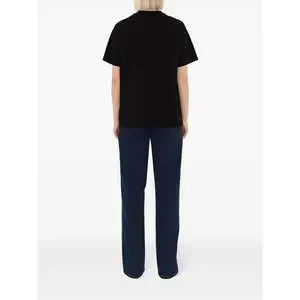 Burberry Cotton Jersey T-shirt With Check Pocket - Black
