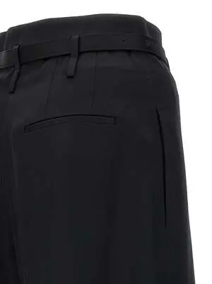 JIL SANDER Tailored Loose Leg Trousers With Adjustable Belt