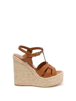 Saint Laurent Tribute Wedge Espadrilles - Multicolor