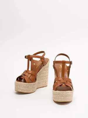 Saint Laurent Tribute Wedge Espadrilles - Multicolor