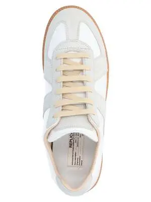 MAISON MARGIELA Replica Leather And Suede Sneakers - White