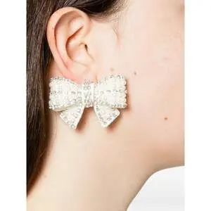 SELF-PORTRAIT Embellished Bow Earrings