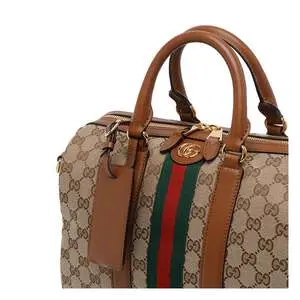 Gucci Ophidia Gg Supreme Boston Bag - Brown