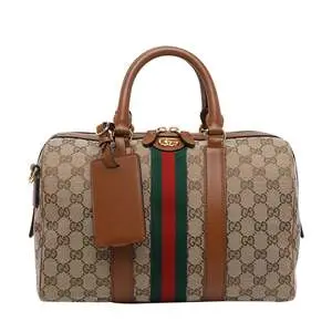 Gucci Ophidia Gg Supreme Boston Bag - Brown