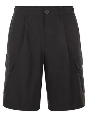 Herno Technical Fabric Cargo Bermuda Shorts - Black