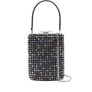 SELF-PORTRAIT Crystal-embellished Top Handle Bag - Black